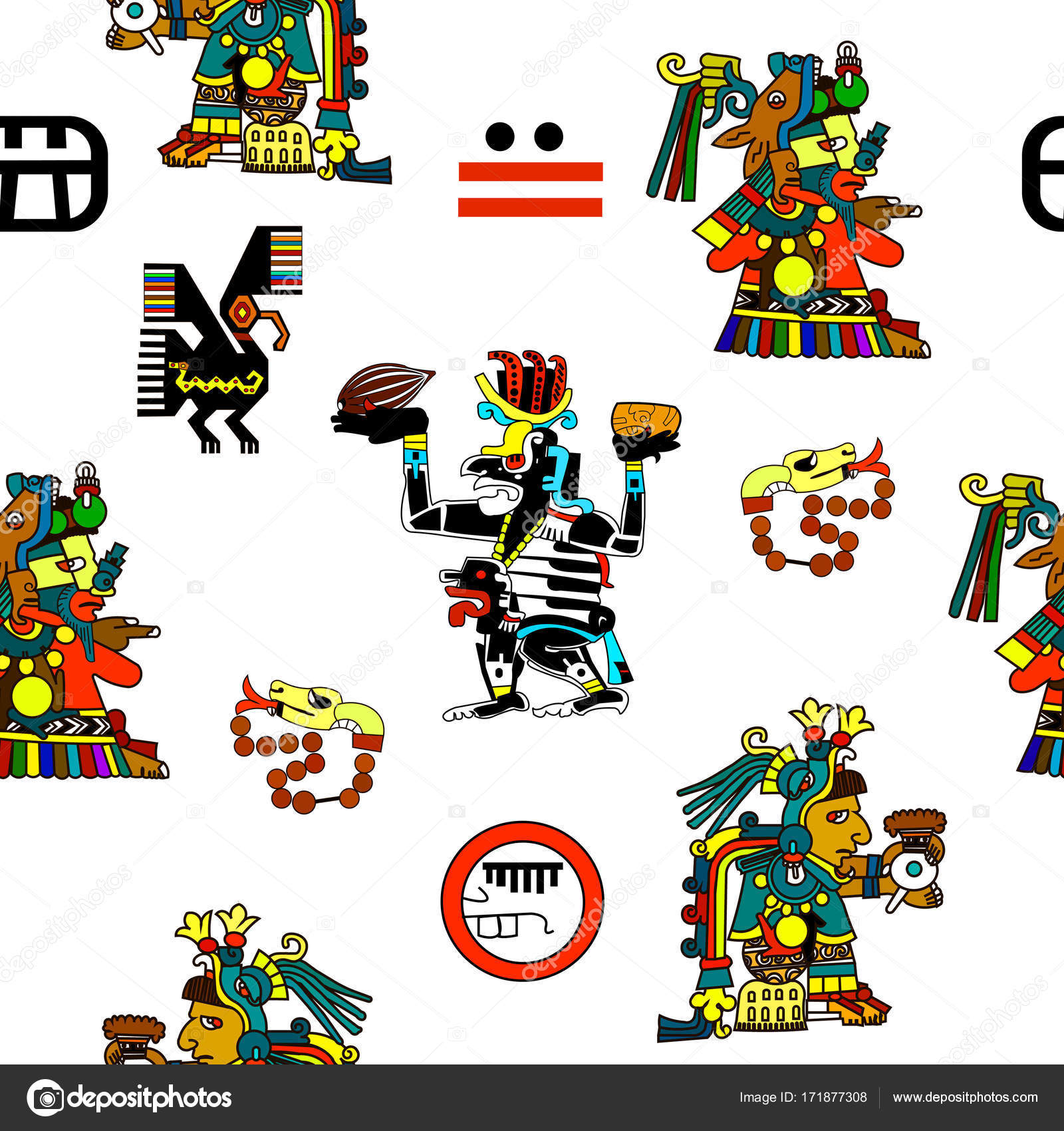 Ethnic Patterns Native Americans Aztec Inca Maya Alaska Indians Mexico ...