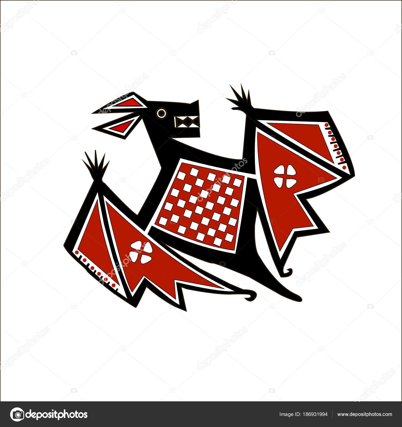 Bat Ethnic Patterns Native Americans Aztec Inca Maya Alaska Indians ...