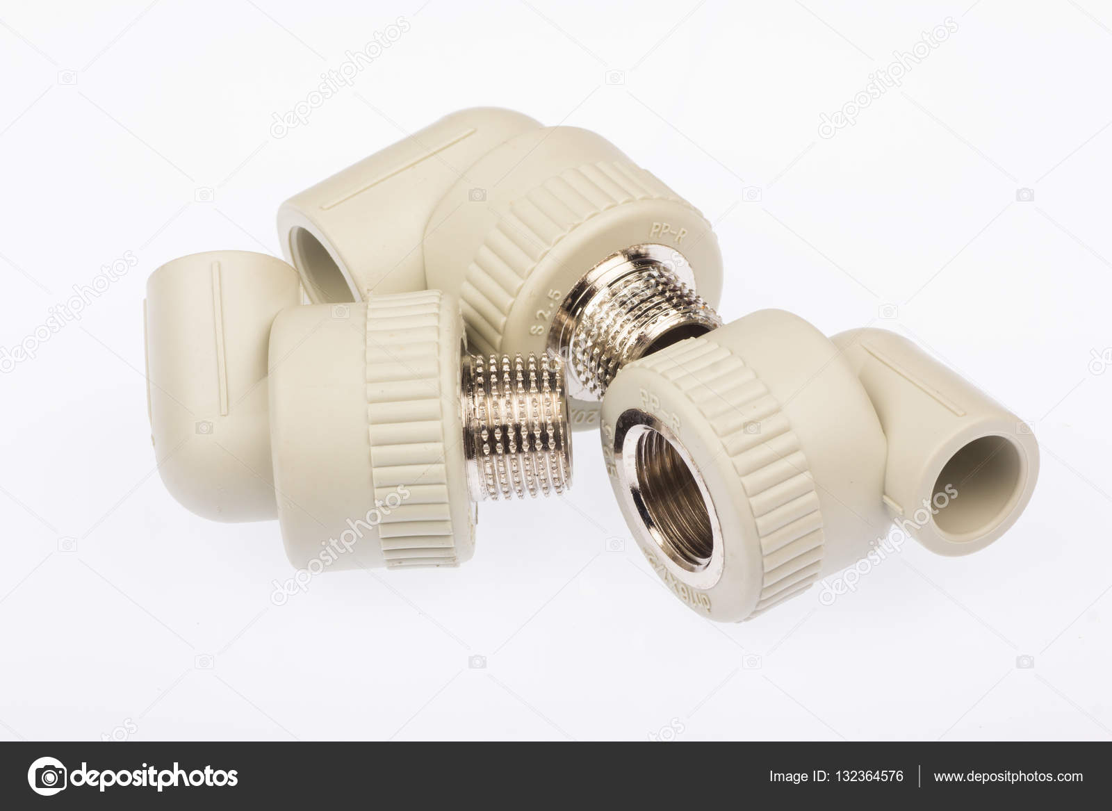 PPR Pipe Fittings isolated on white background Stock Photo by ©fmphoto ...