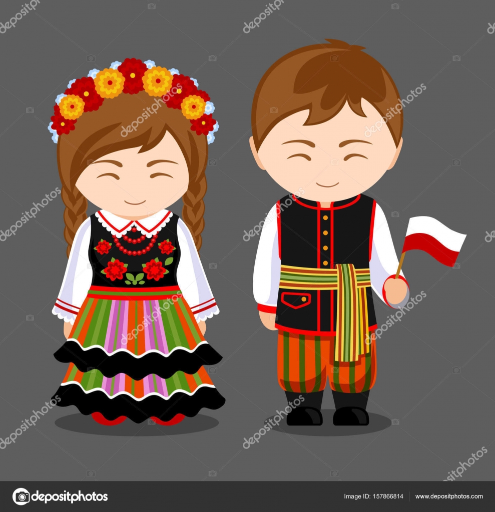 Poles in national clothes Stock Vector by ©arizona--dream 157866814
