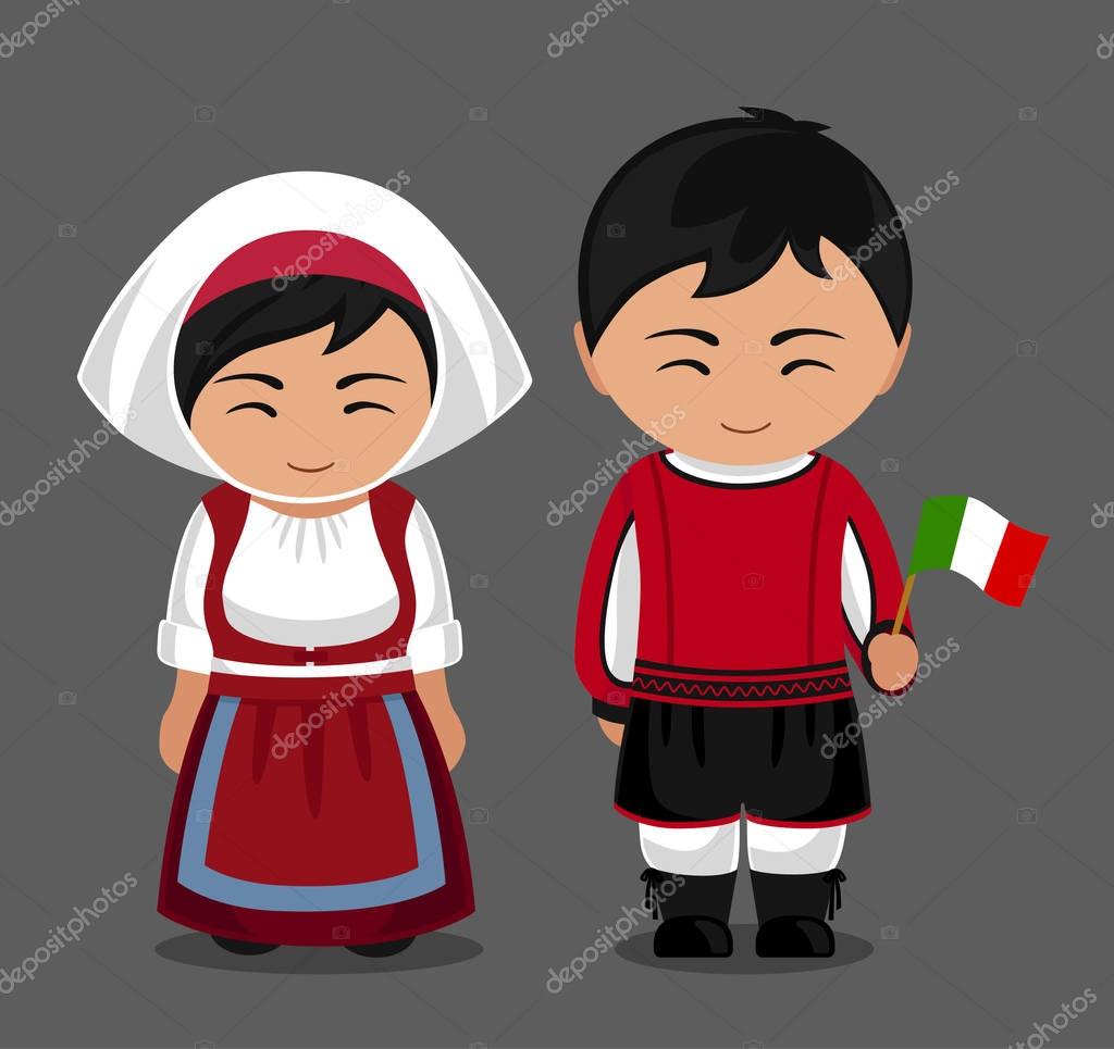 Italians in national clothes — Stock Vector © arizona--dream #157867054