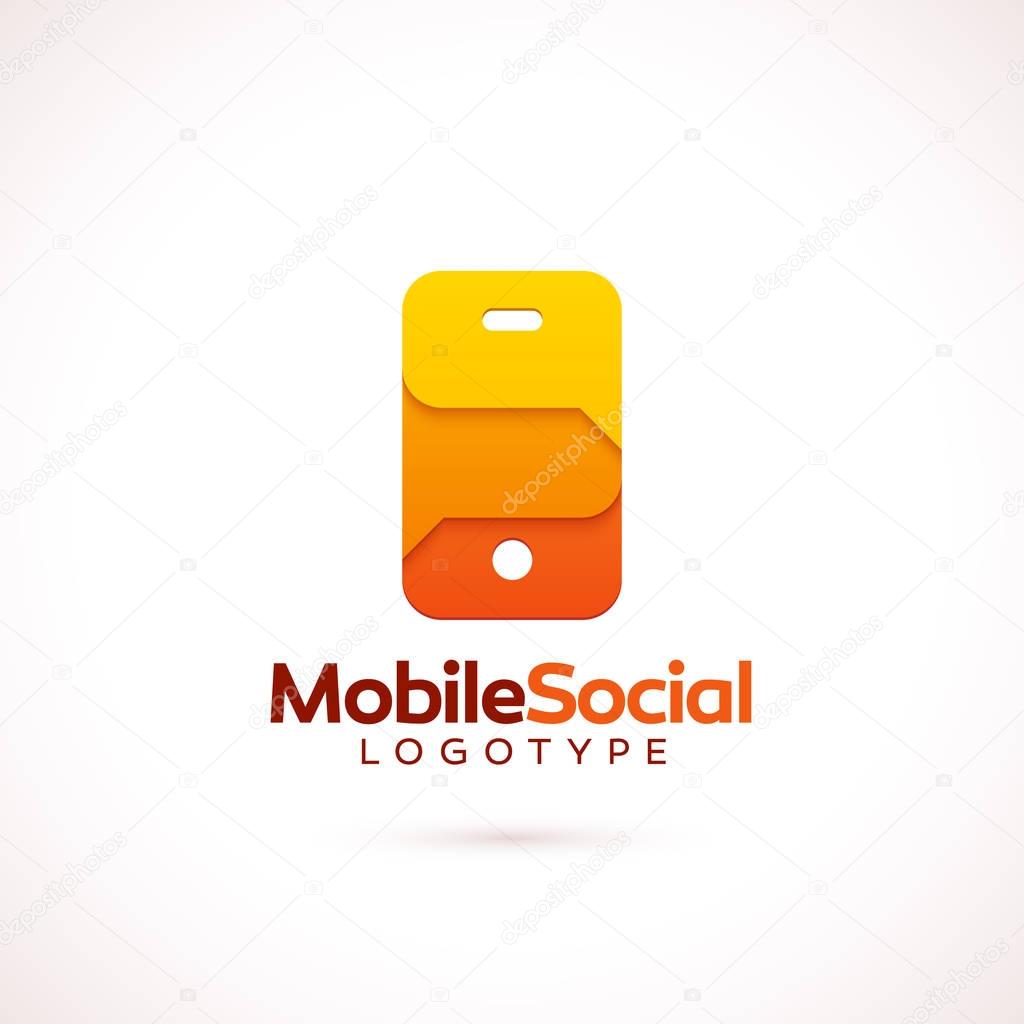 Logo template for mobile technology company Stock Vector Image by ...
