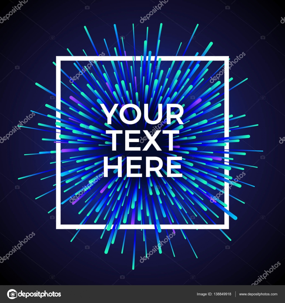 Poster with light explosion in white frame Stock Vector Image by ...