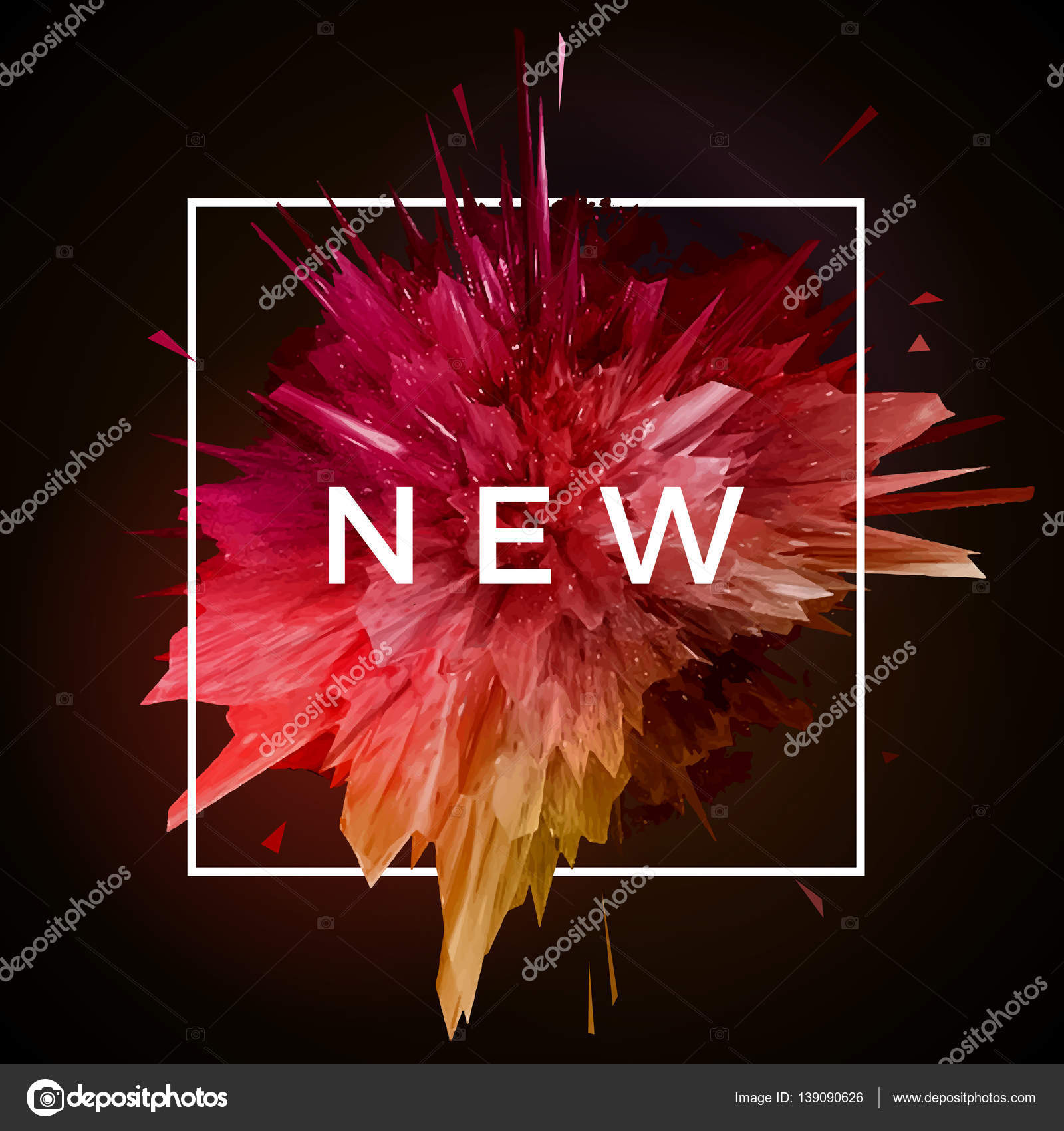 New label with glitch explosion in frame — Stock Vector © garybaldi ...