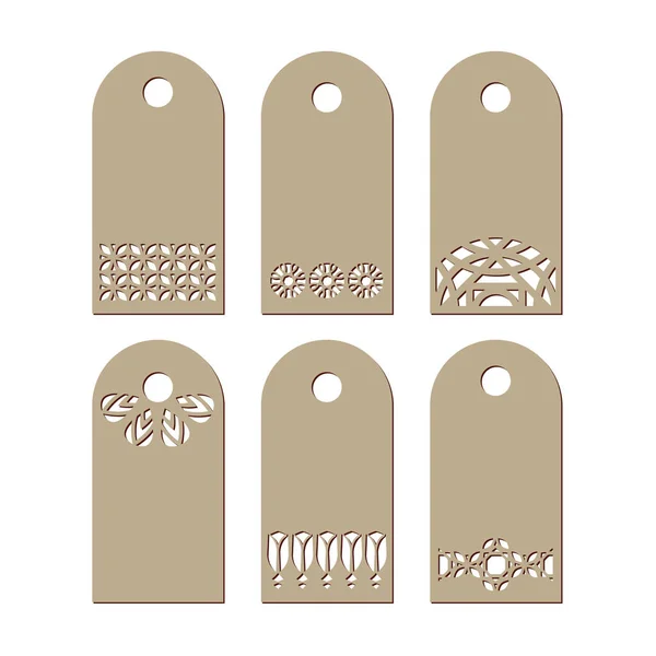 Set stencil labels with carved pattern Stock Vector Image by ...