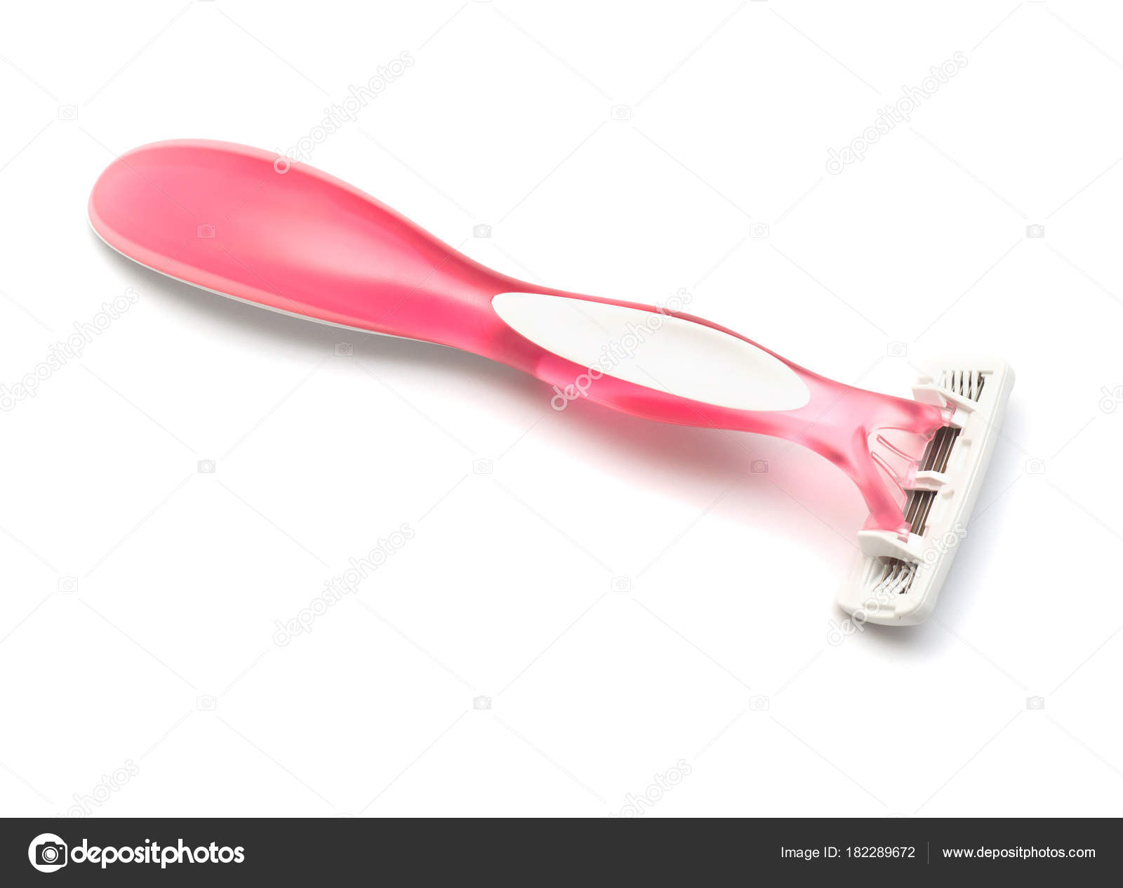Pink Lady Shaver White Background Flat Lay Top View — Stock Photo ...