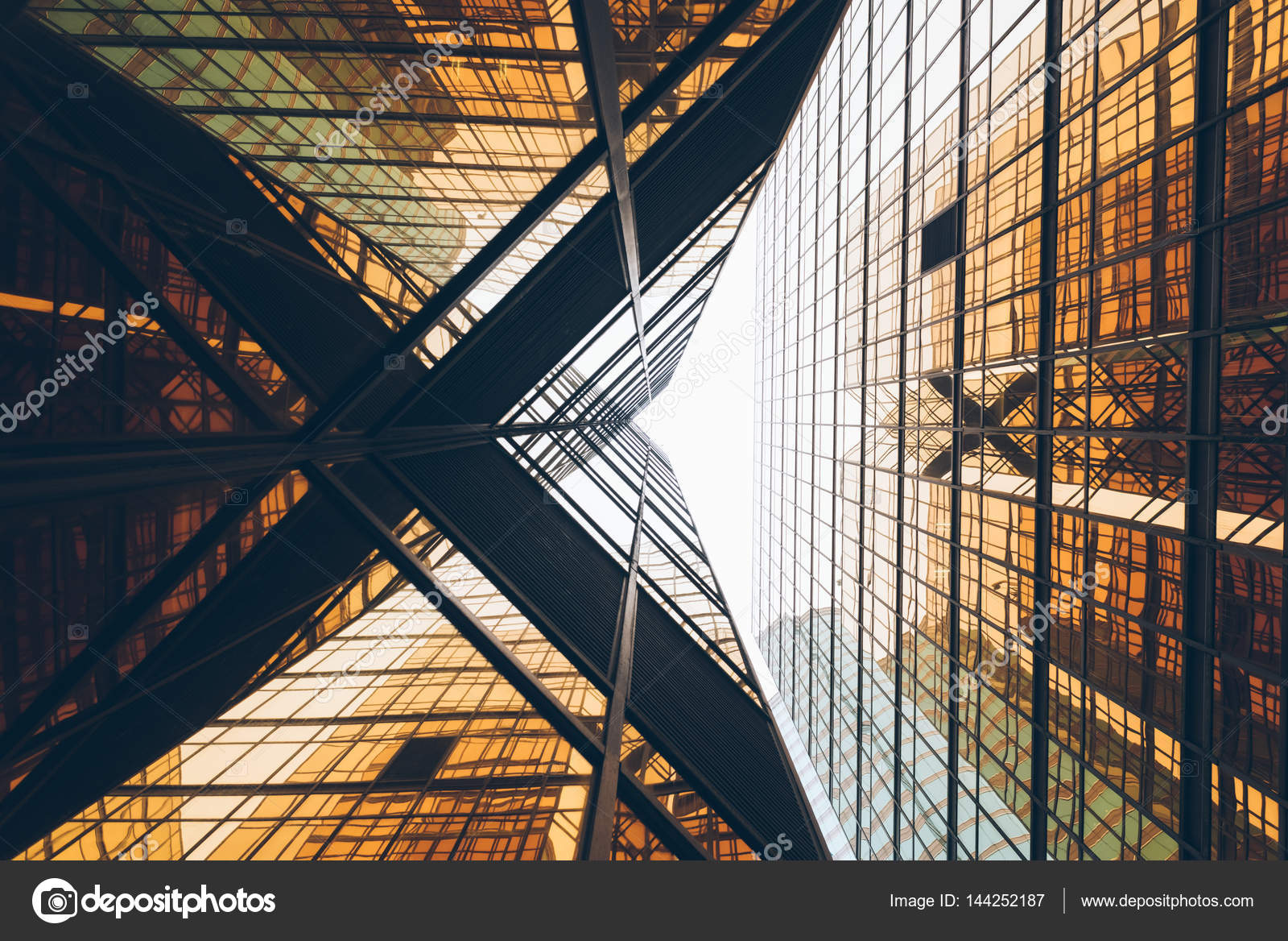 Golden financial architecture — Stock Photo © fanjianhua #144252187