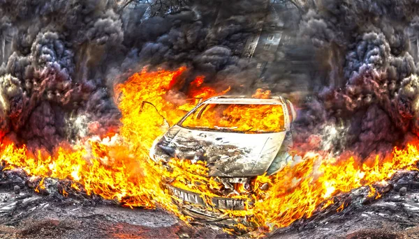 Car exploded Stock Photos, Royalty Free Car exploded Images | Depositphotos