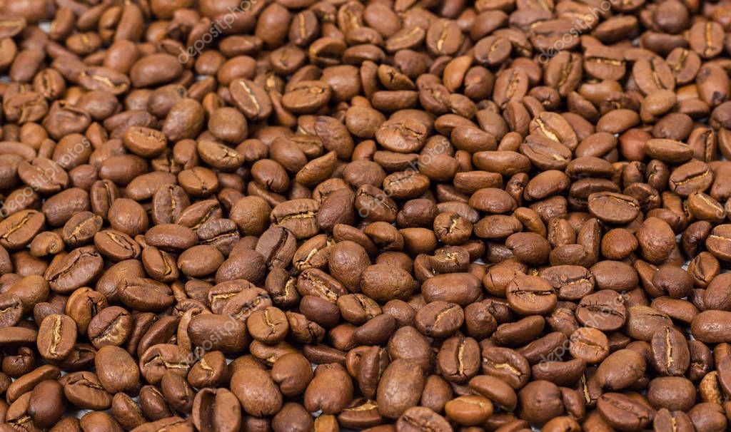 Textura de café. granos de café como fondo de pantalla. haba arábica ...