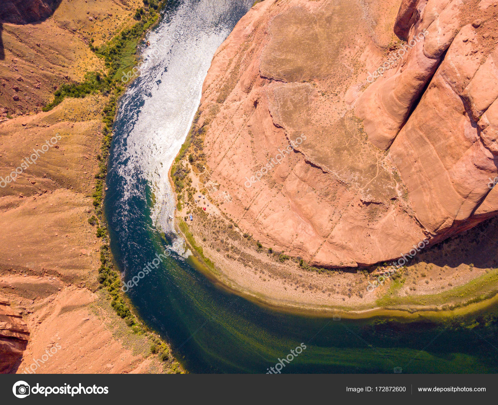Horseshoe Bend which is a famous meander on river Colorado Stock Photo ...