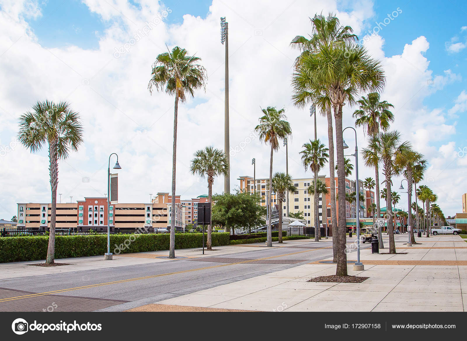 Empty Street Side View