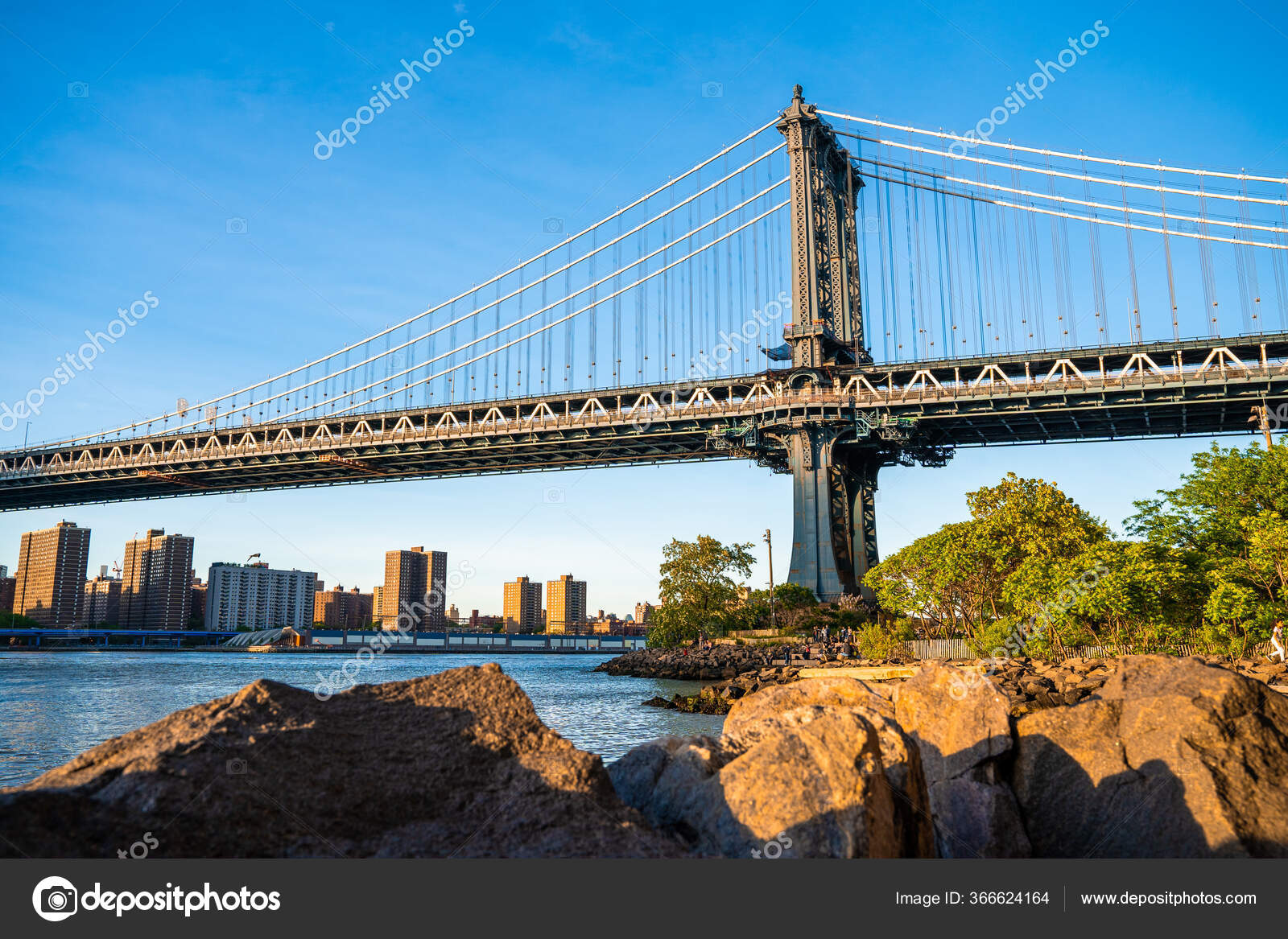 Brooklyn Bridge Side View Close Up