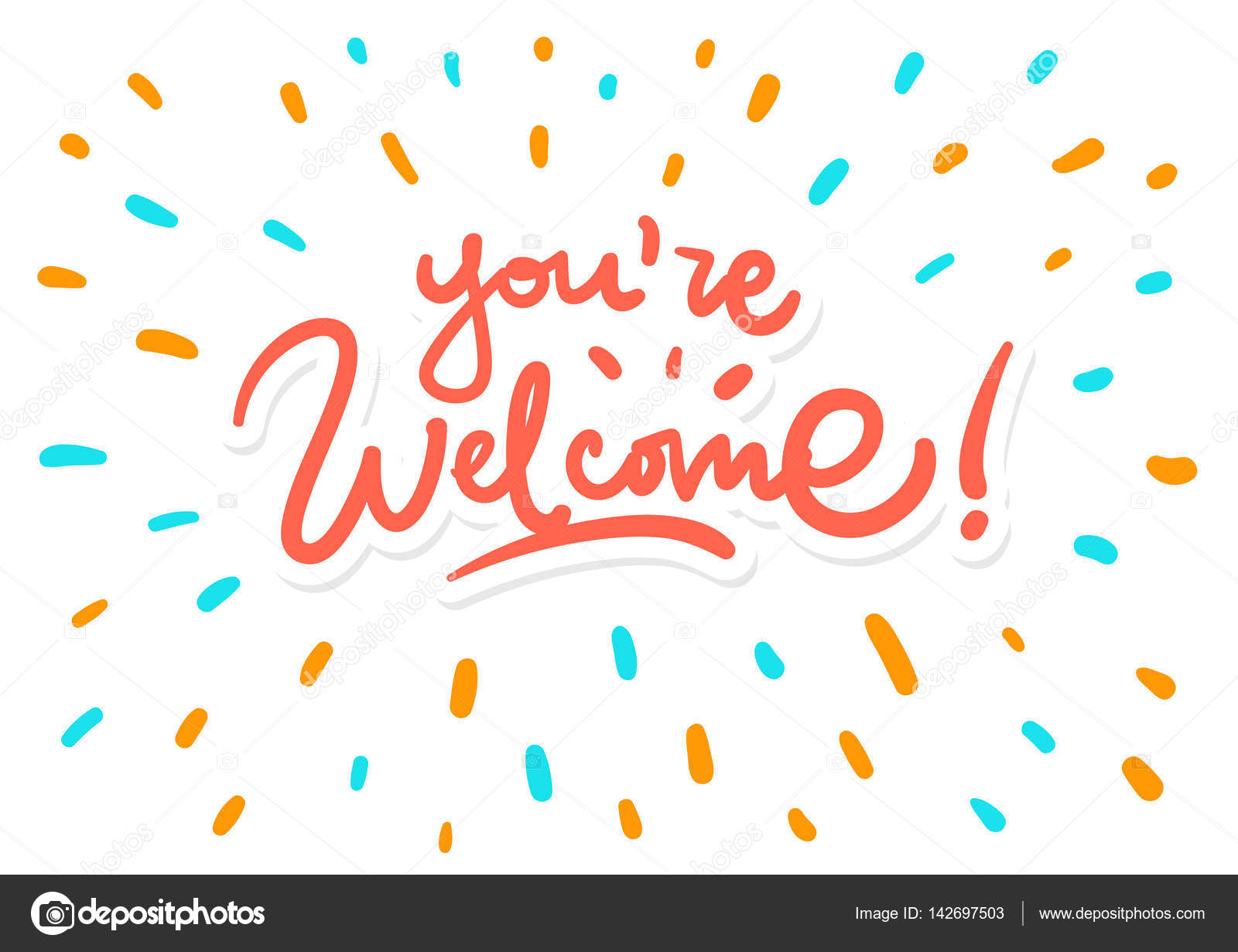 You are welcome vector lettering logo postcard Stock Vector by ...