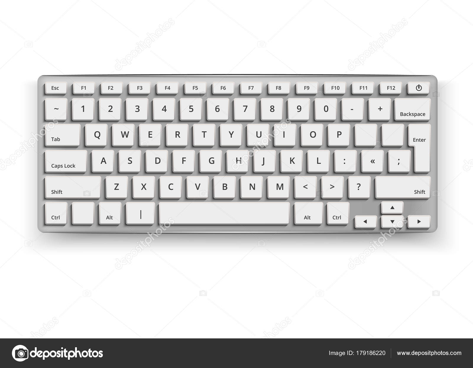 Vector realistic desktop keyboard mockup 3d black Stock Vector Image by ...