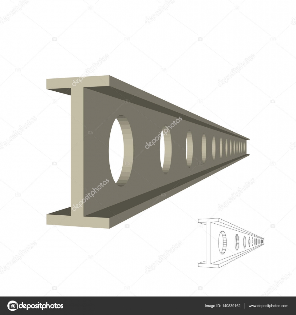 3d metal beam. Vector illustration. Stock Vector Image by ©eestingnef ...
