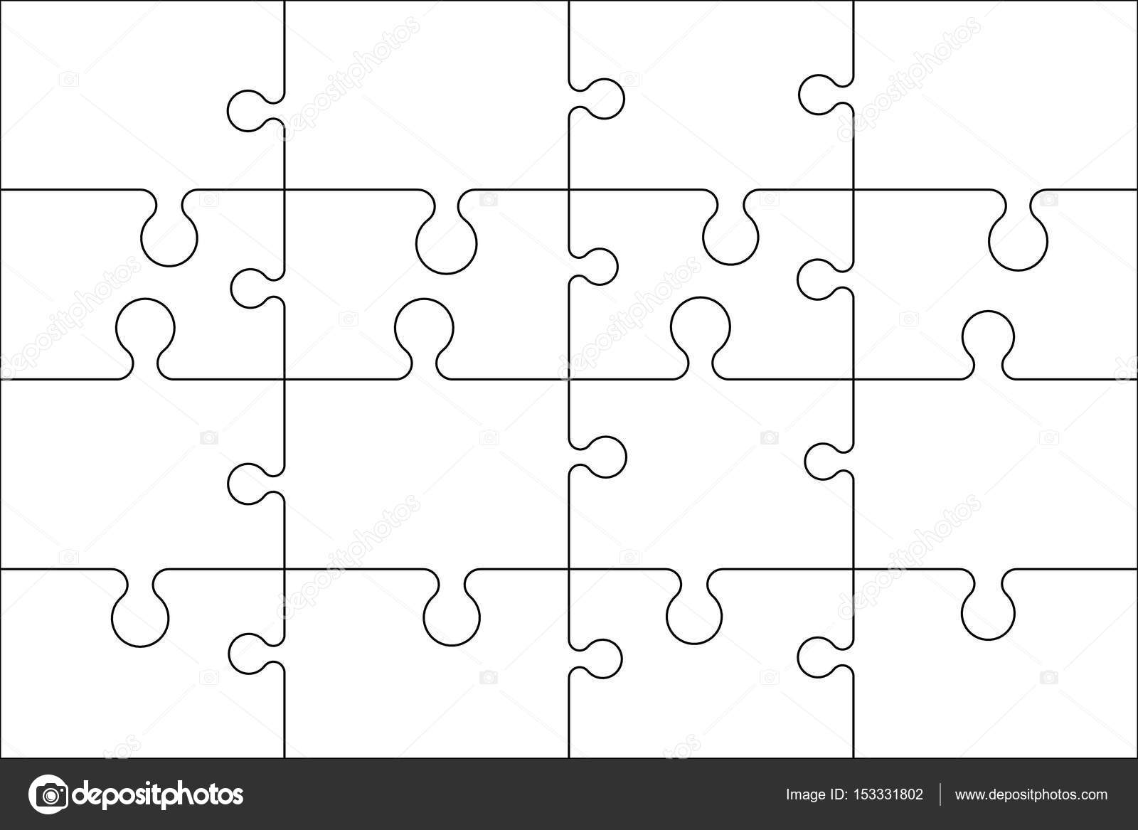 Jigsaw puzzle.Outline vector. — Stock Vector © eestingnef #153331802