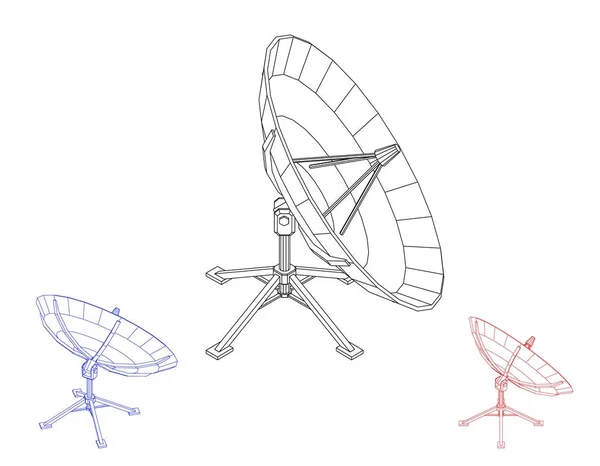 Image of a satellite dish Vector Art Stock Images | Depositphotos