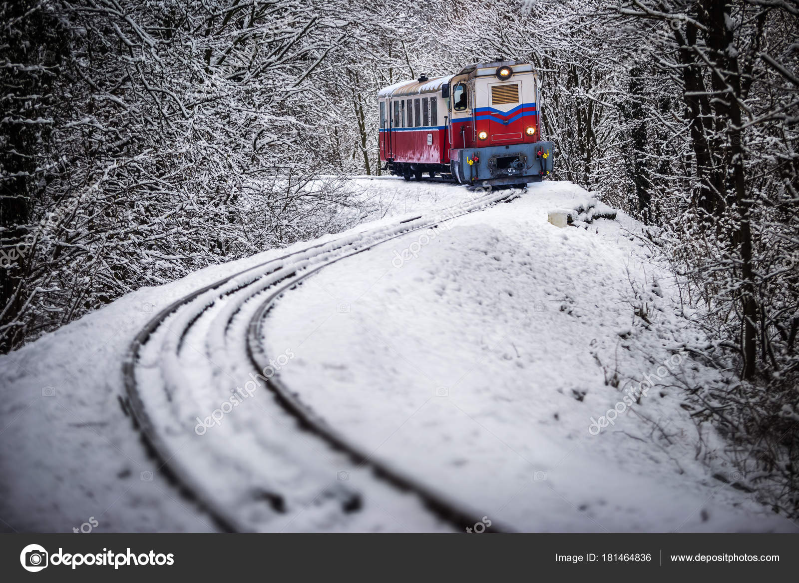 Budapest, Hungary - Beautiful winter forest scene with snow and old ...