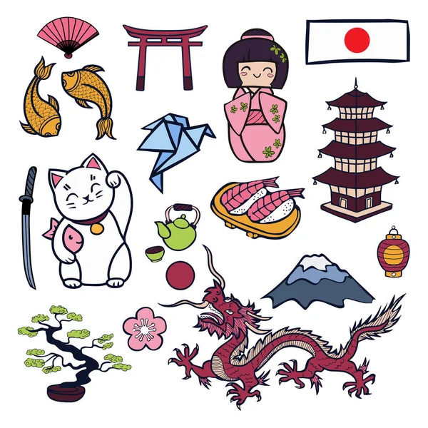 Japan Cartoon Icons Seamless Pattern Background Stock Vector Image by ...