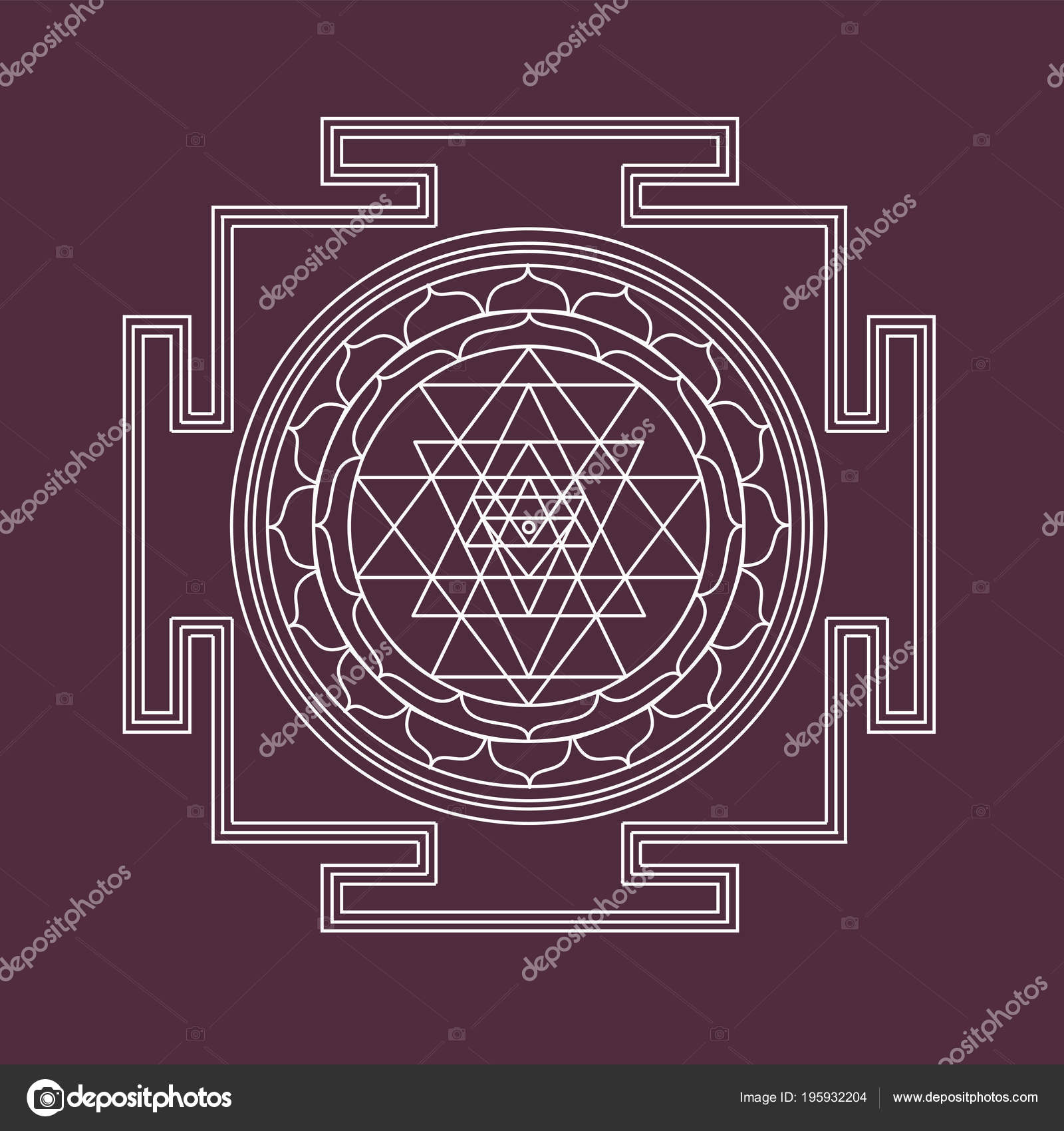 Vector Shri Yantra Graphic Pattern Stock Vector Image by ©lashmipics ...