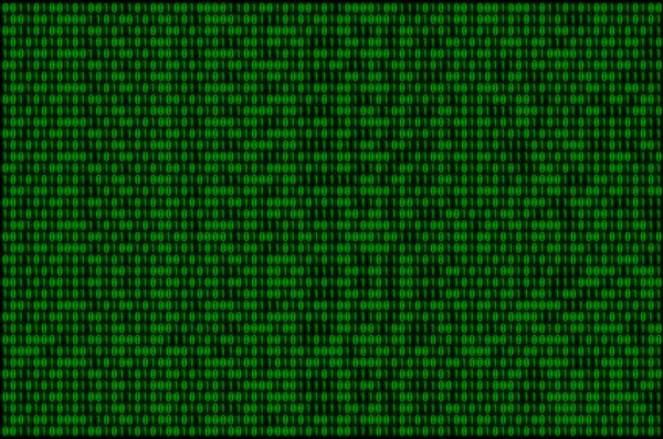 Image Blurry Binary Code Composed Set Green Numbers Black Background ...