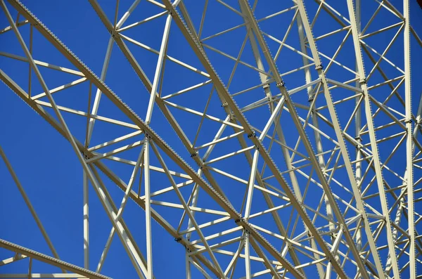 Structural details of a ferris wheel in an amusement Park - Stock Image ...