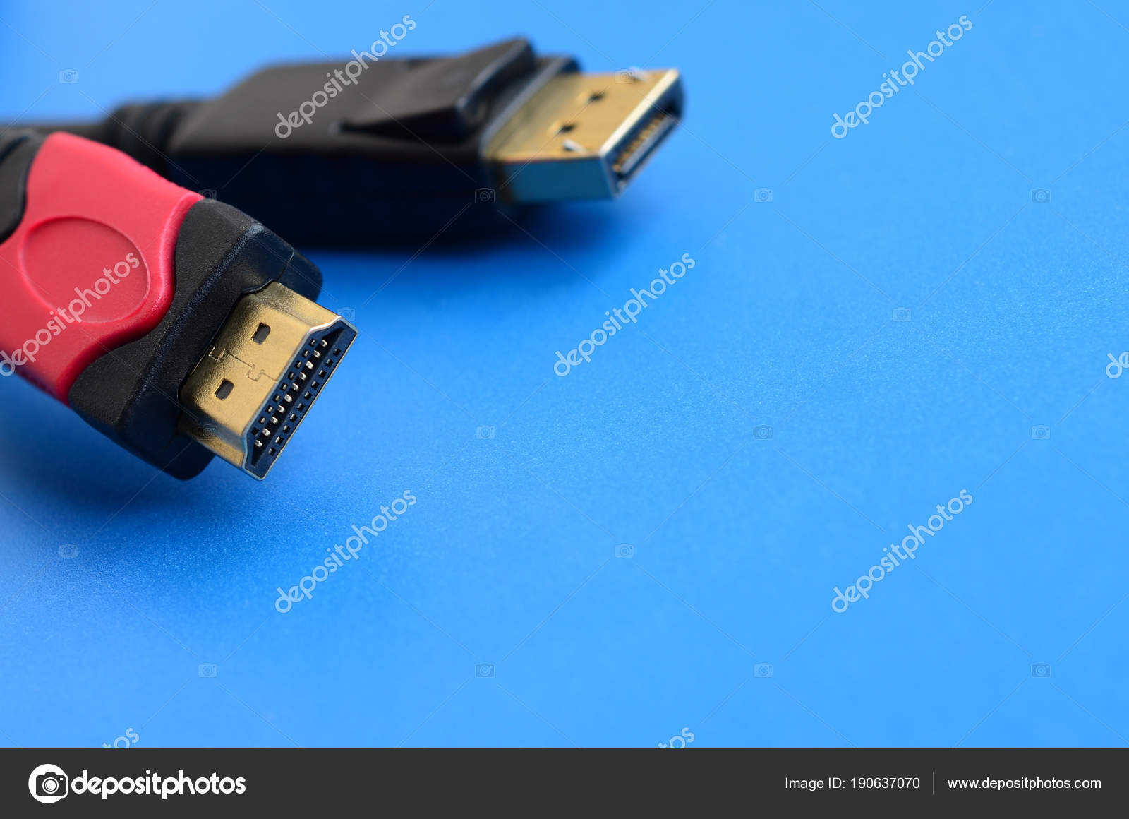 Audio Video Hdmi Computer Cable Plug Pin Male Displayport Gold Stock ...
