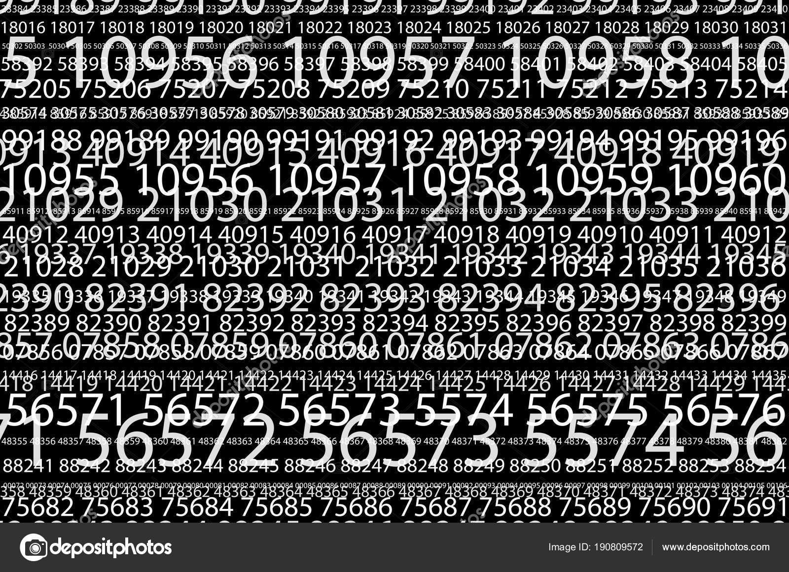 Abstract Background Image Set Successive Five Digit White Numbers ...