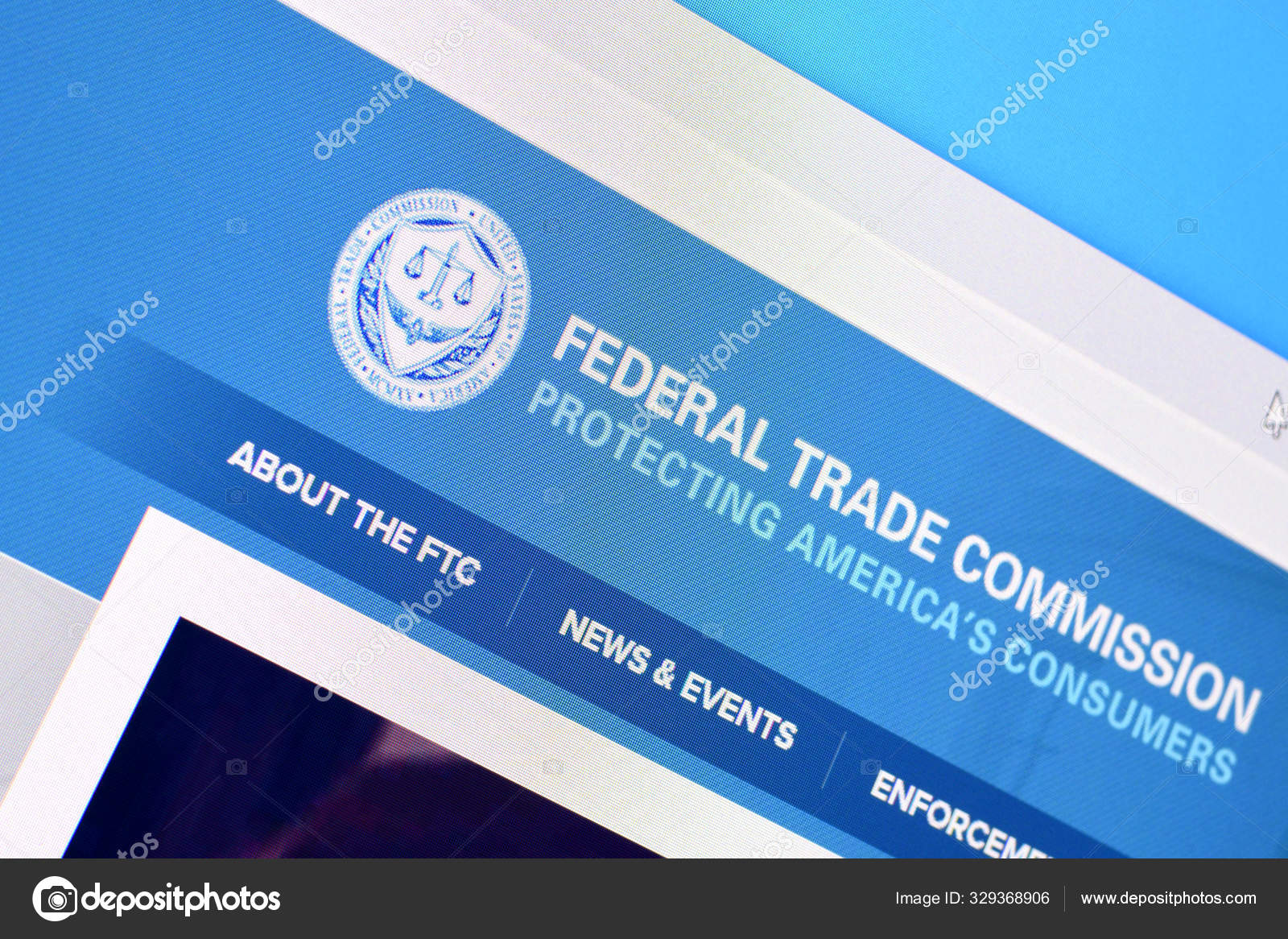 Página web de ftc en la pantalla de PC, url - ftc.gov . — Foto ...