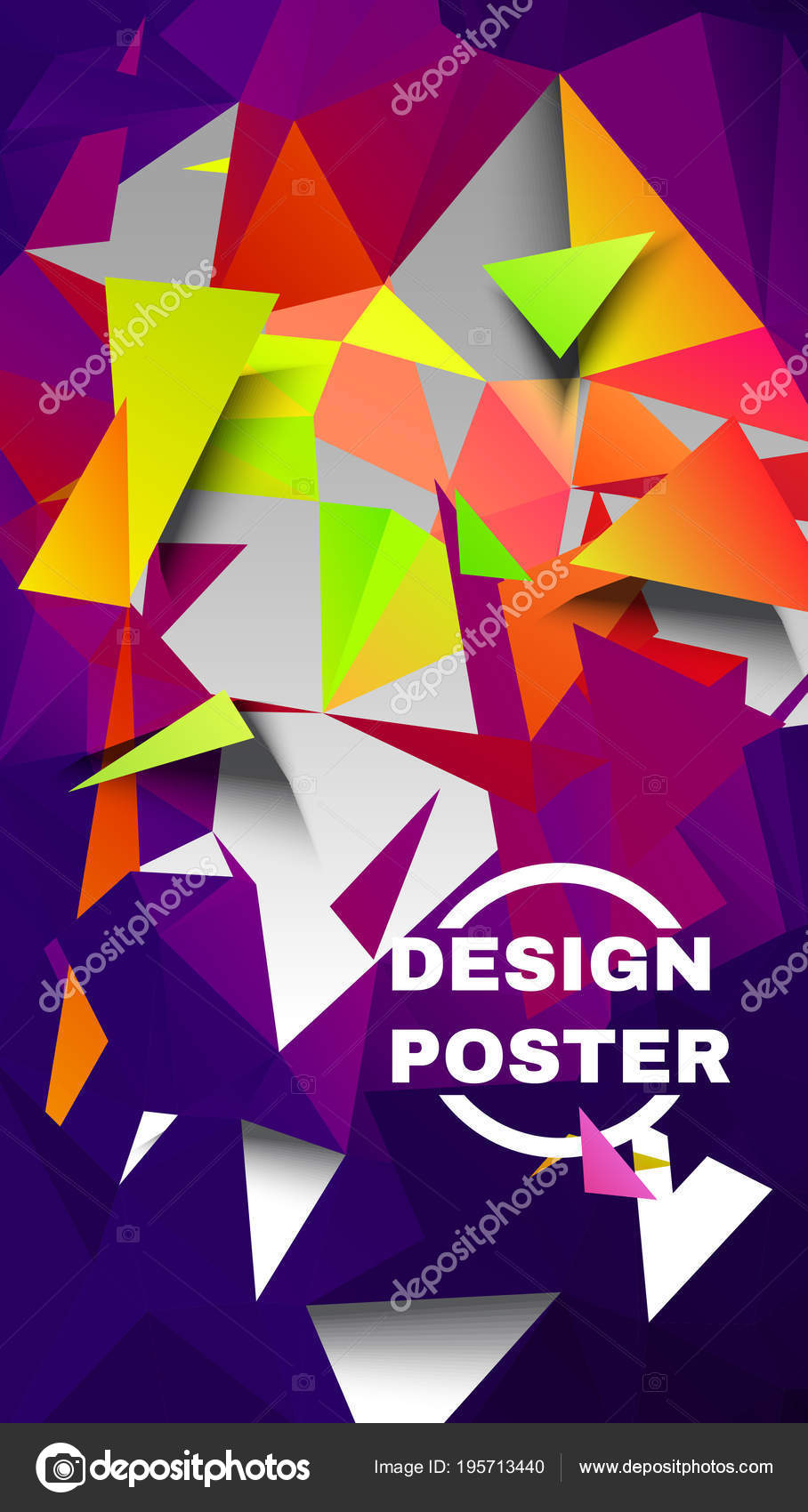 Colorful Background Triangles Poster Design Stock Photo by ©alexdancer ...