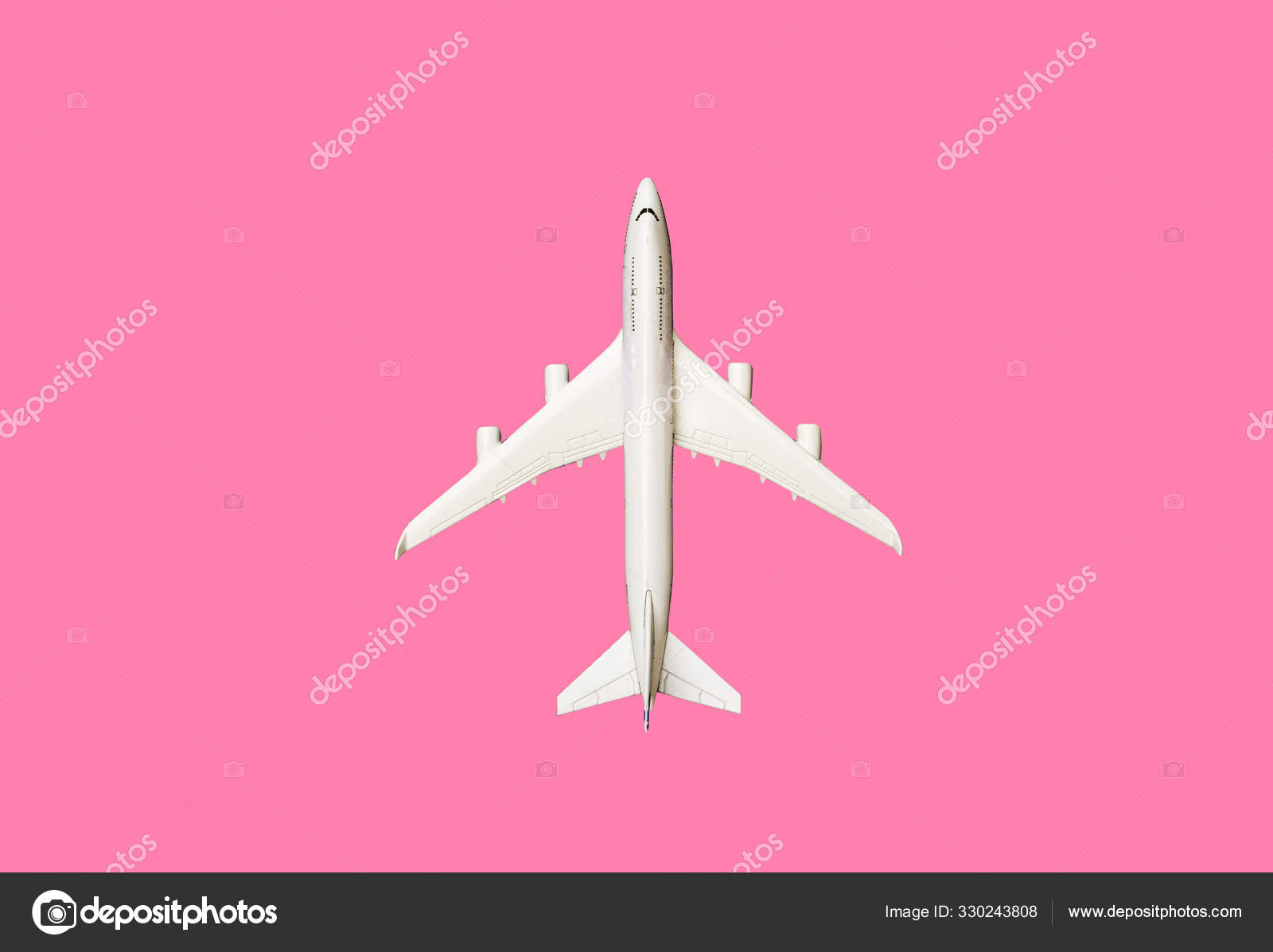 Model plane, airplane on pink pastel color background with copy space ...