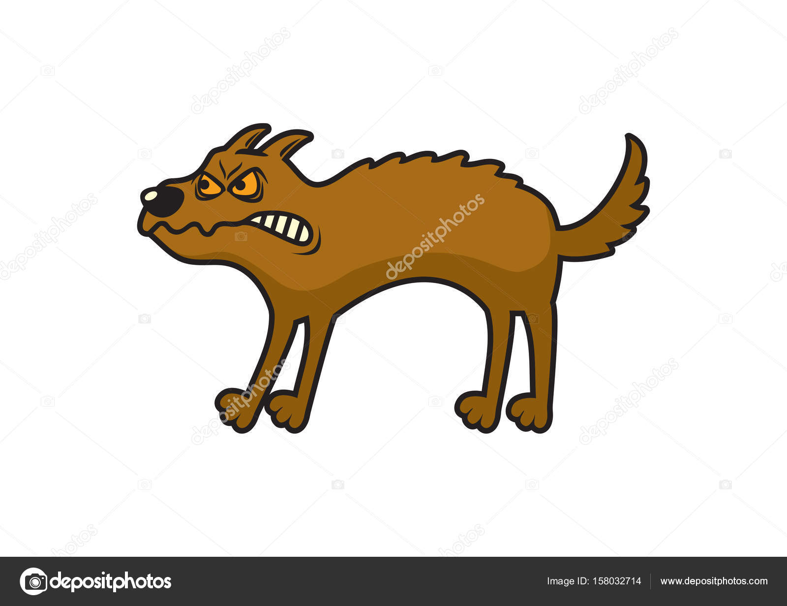 Angry brown dog icon vector Stock Vector Image by ©Betka82 #158032714