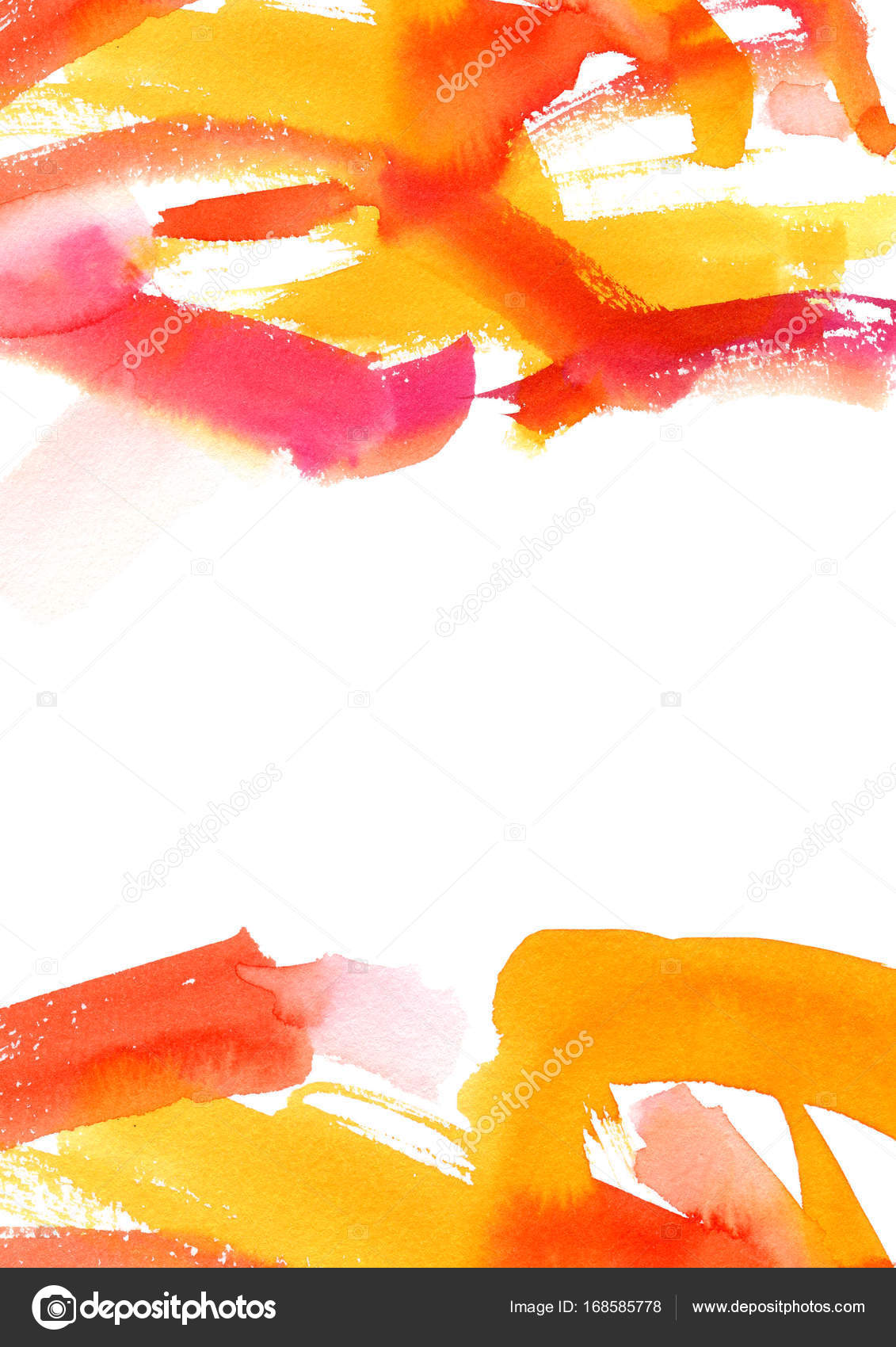 Watercolor wash background with red and orange layers Stock ...