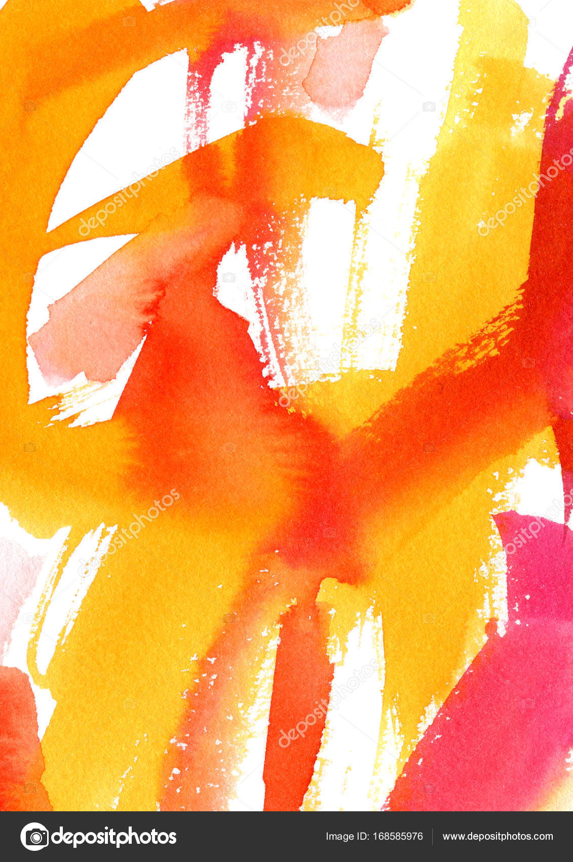 Watercolor wash background with red and orange layers Stock ...