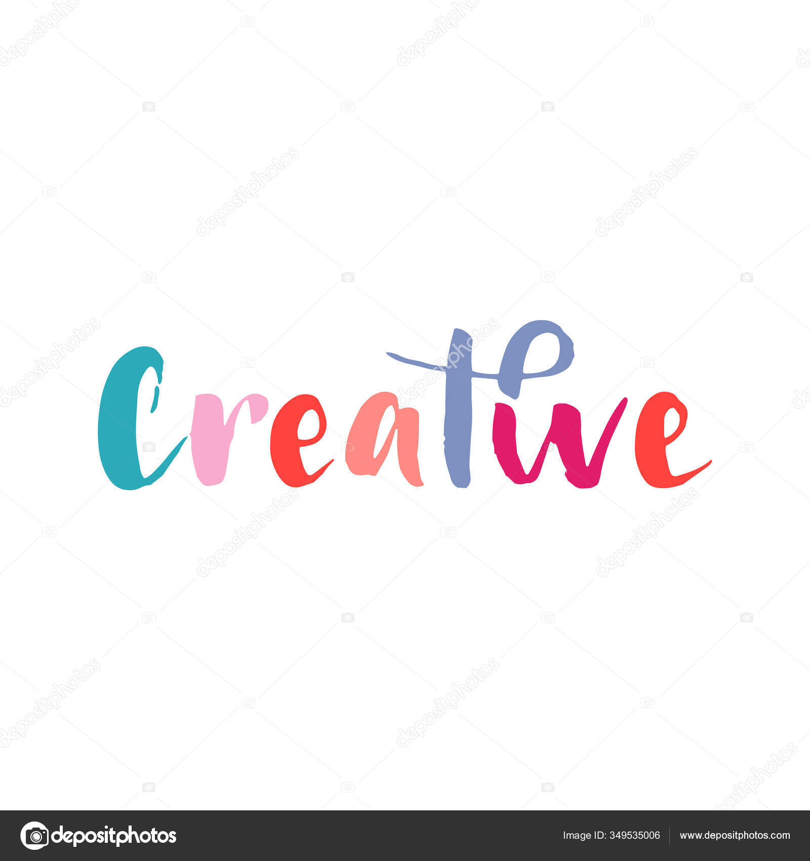 Creative Modern Brush Calligraphy Handwritten Ink Lettering Hand Drawn ...