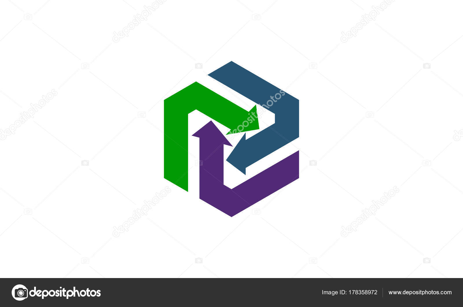 Arrow Synergy Logo Design Template Vector Stock Vector Image by ...