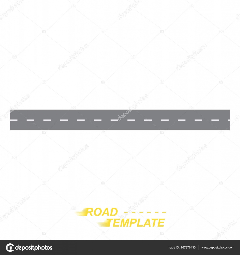 Template straight road on a white background. Stock Vector by ...