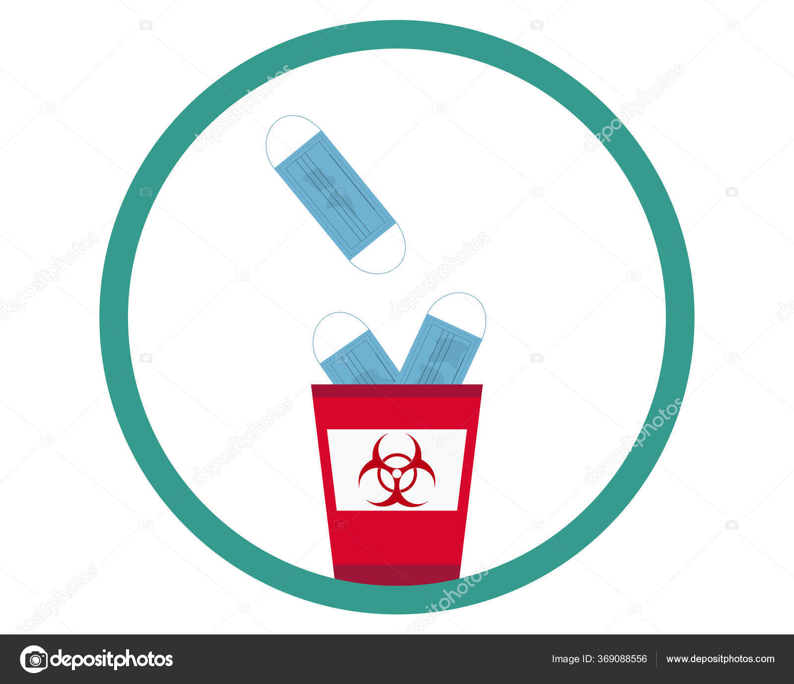 Disposable Face Mask Trash Infectious Waste Stock Vector by ©ruttapum2 ...
