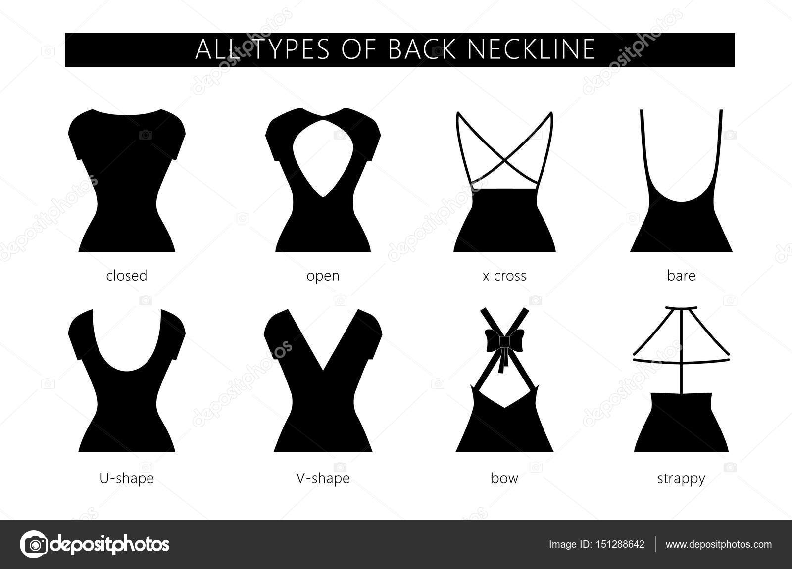 Set of back neckline types Stock Vector Image by ©Lazuin.gmail.com ...