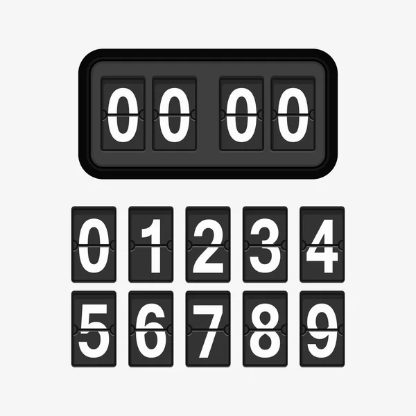 Countdown clock digits board panels timer Stock Vector Image by ...