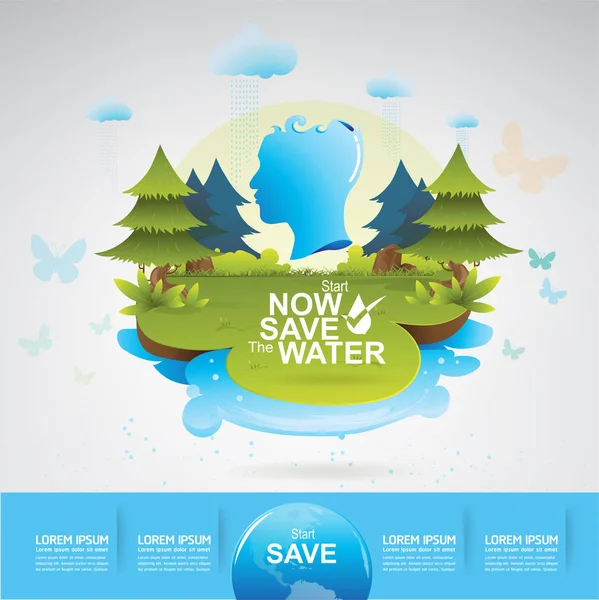 To save water ecology Vector Art Stock Images | Depositphotos