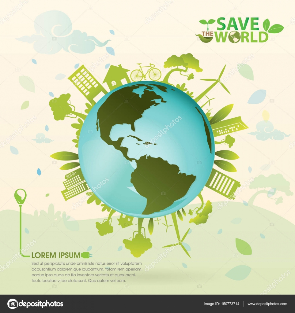 Save the world concept — Stock Vector © Space-Vector #150773714