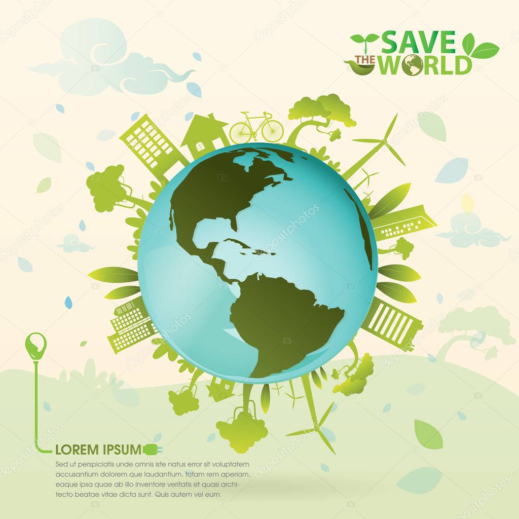 Save the world concept — Stock Vector © Space-Vector #150773714