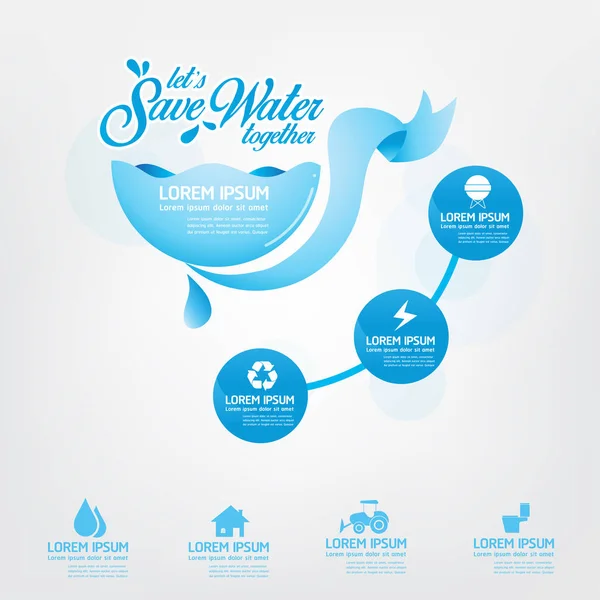 Start with us water saving ecology concept Stock Vector Image by ©Space ...