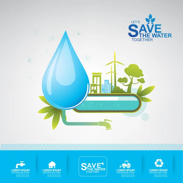 Save Water Vector Concept Stock Vector Image by ©Space-Vector #157383280
