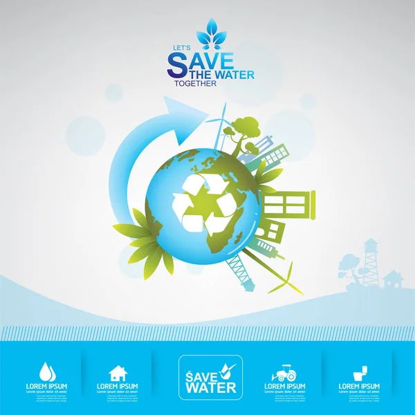 Save Water Concept Stock Vector by ©Space-Vector 150490374