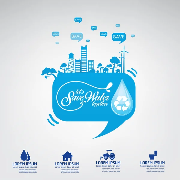 Save Water Vector Concept Stock Vector Image by ©Space-Vector #157383280