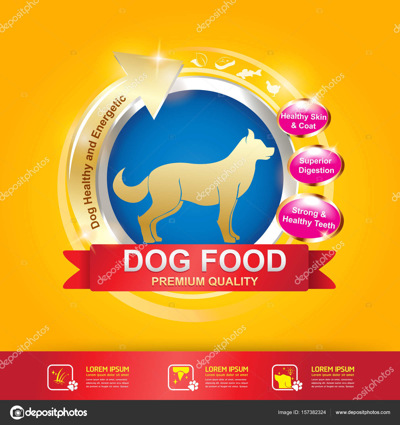 Vector de comida para perros Vector de stock por ©Space-Vector 157382324