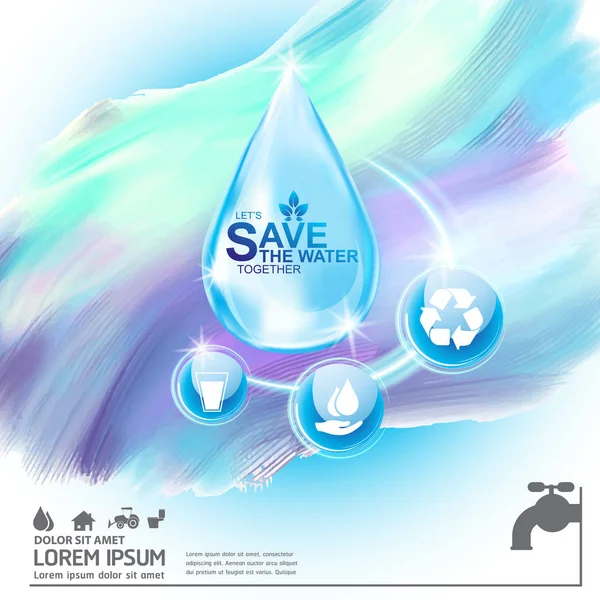 Save Water Concept Stock Vector Image by ©Space-Vector #157383004