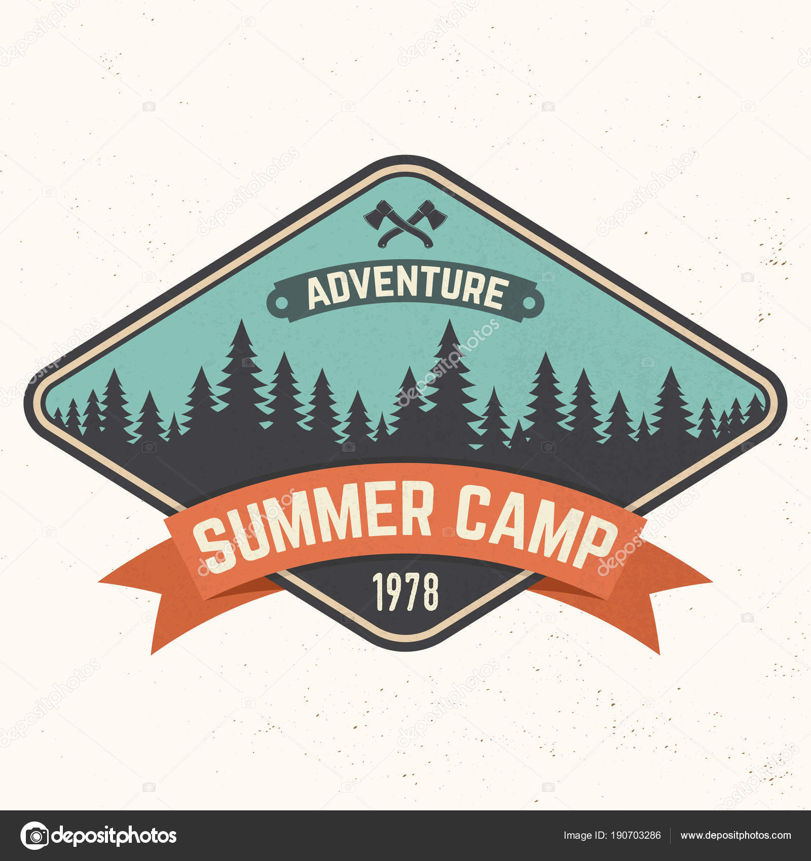 Summer camp patch. Vector illustration. Concept for shirt or logo ...